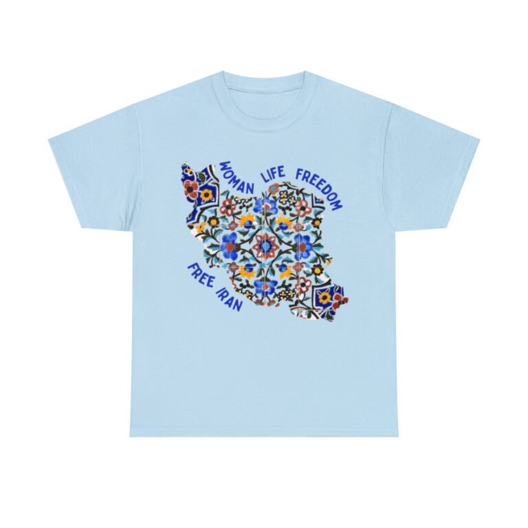 Woman Life Freedom | Persian Tiles Blue Unisex Shirt | Persia Tees