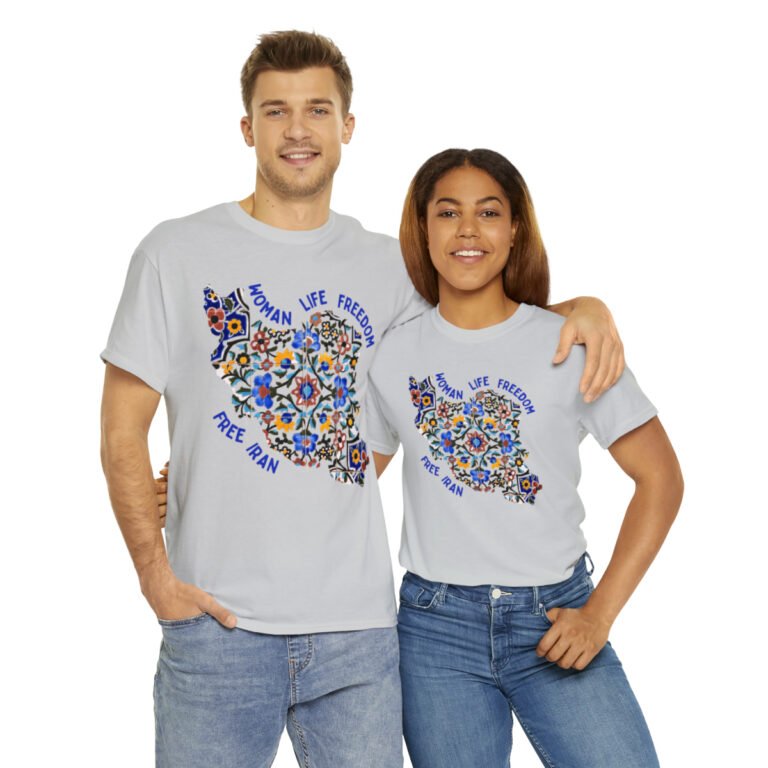 Woman Life Freedom | Persian Tiles Blue Unisex Shirt | Persia Tees