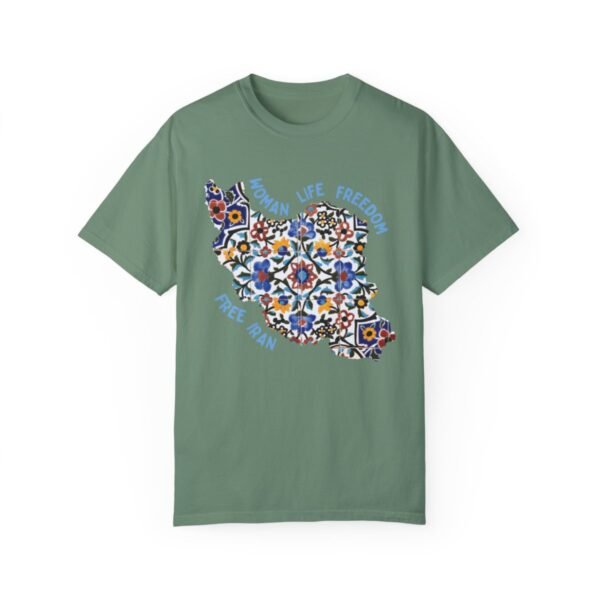 Woman Life Freedom Movement | Persian Tiles Blue Retro T-Shirt | Persia ...